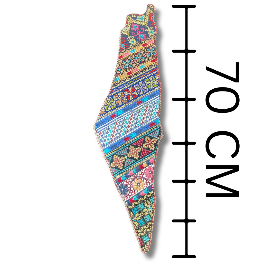 Luxurious Tatreez Palestine Map Home Accent – Timeless Cultural Crafts
