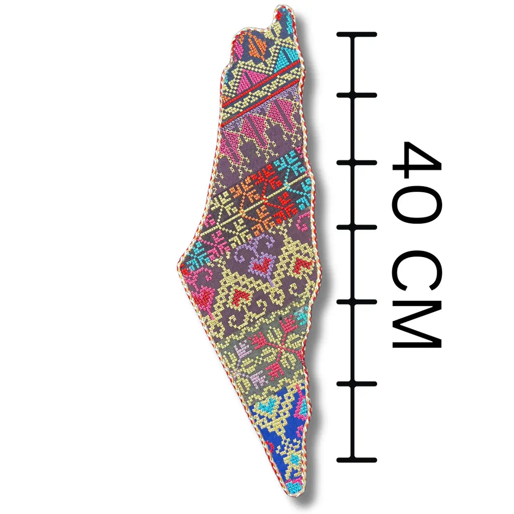 Tatreez Wall Art Palestine Map Embroidery 40cm Cultural Decor ...